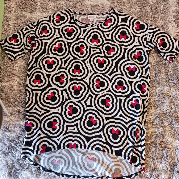 LuLaRoe | Tops | Lula Roe Disney Irma Tunic Black Geo Shapes With Pink ...